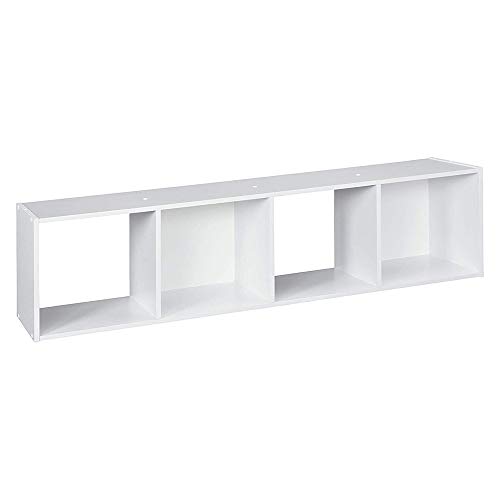 ClosetMaid Home Stackable 4-Cube Cubeicals Organizer Storage, White (2 Pack)