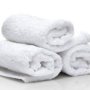 Utopia Towels Premium Bundle - 1 Cotton Washcloths White (12x12 inches),Pack of 24 with 1 White Hand Towels 600 GSM (16 x 28 inches), Pack of 6