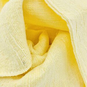 Mimi Organic 100% Natural Mulberry Silk Hand Face Yoga Towel 2 Layer | Newborn Baby and Woman | Heavenly Soft Washcloth 12x12in 1pc, Natural Yellow No Bleached No Dyed