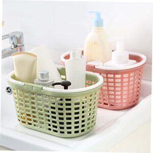 PLAFOPE 3pcs Portable Storage Basket Plastic Basket with Handle Pantry Organizer Basket Bathroom Caddy Organizer Cleaning Caddy Bathroom Shower Basket Shower Caddy Storage Rack Portable