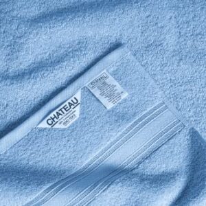 Hotel Spa Luxury Bath Sheet - 2 Pack - Oversized Bath Towels Extra Large 35 x 65 - 100% Cotton Extra Large Bath Towels, Hotel Towels, Soft Absorbent Everyday Use Easy Care Towel Set - Sky Blue Towels