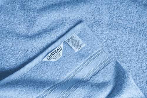 Hotel Spa Luxury Bath Sheet - 2 Pack - Oversized Bath Towels Extra Large 35 x 65 - 100% Cotton Extra Large Bath Towels, Hotel Towels, Soft Absorbent Everyday Use Easy Care Towel Set - Sky Blue Towels