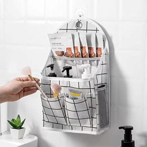 Recreation Wall Hanging Storage Bag Waterproof Over The Door Closet Organizer Hanging Pocket Linen Cotton Organizer Box Containers for Bedroom Bathroom kitchen office (1) (JJ33568)