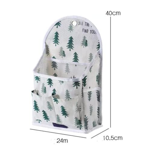 Recreation Wall Hanging Storage Bag Waterproof Over The Door Closet Organizer Hanging Pocket Linen Cotton Organizer Box Containers for Bedroom Bathroom kitchen office (1) (JJ33568)