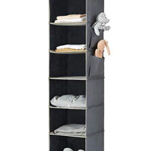 YOUDENOVA 6-Shelf Hanging Closet Organizer & Two 3-Shelf Separable Closet Hanging Shelves