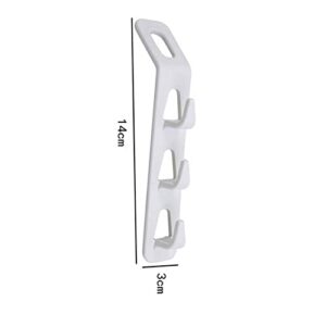 4Pcs Plastic Clothes Hanger Connector Hooks Hanging Display Hook Clothes Closet Space Saver Organizer for Space Saving Retail Store Display Home Use, White