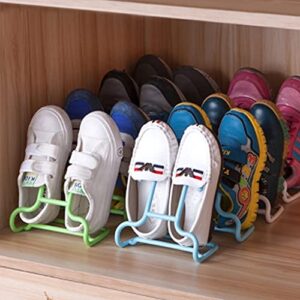 10PCS/Set Creative Multi-Function Shoe Rack Children Kid Shoes Stand Hanging Shelf Drying Shoes Hanger Rack Save Space Organizer (White Color)