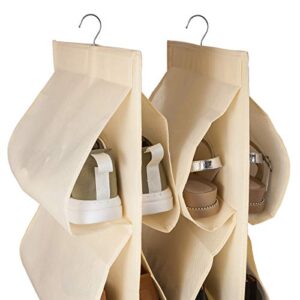 JIAMI HOME Closet Shoe Rack for Closet Shoe Storage Organizer 2 Pack Shoe Holder with Hanger