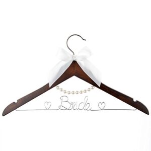 wedding dress hanger, bridal hanger, wedding bridal shower, steel wire hanger