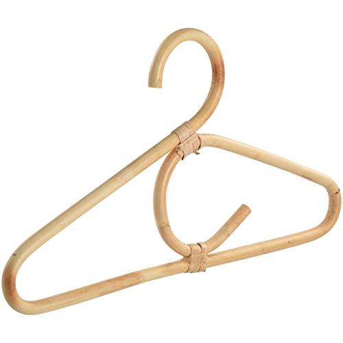 Yothfly 4Pcs Rattan Clothes Hanger Nordic Style Kids Garments Organizer Rack Children Hanger Kids Hangers for Clothes