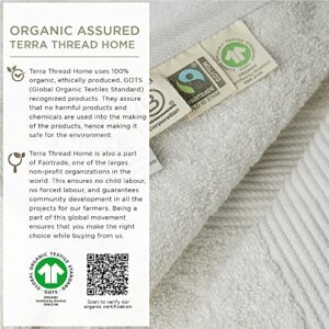 100% Organic Cotton Luxury Towel Set,6 Piece,700 GSM,Ultra Soft,High Absorbant,Bathroom,Hotel,Spa,GOTS Certified,Fair Trade Certified,2 Bath Towels 30x54,2 Hand Towels 20x30,2 Wash Cloths 13x13,White