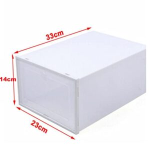 GDAE10 20pcs Shoe Storage Boxes Clear Shoe Box Storage Containers Shoe Box Clear Plastic Stackable Foldable Shoe Storage Box Sets Home Organizer for Sneaker Display(12.9”*9”*5.5”)