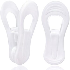 tofiigrem white hanger clips for plastic hangers (20 pack), strong plastic hangers clips for plastic clothes hangers, multi-purpose chip clip clothes clips for baby kids hangers skirt pants hangers