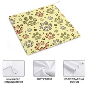 Lurnise Hand Towel Animal Footprints Hand Towels Dish Towel Lanyard Design for Bathroom Kitchen Sports