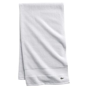 lacoste heritage supima cotton bath sheet, white, 35" x 70"