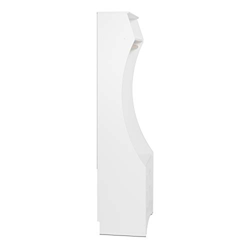 Prepac White Compact Wardrobe with Shoe Storage,