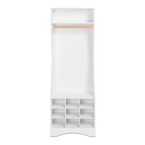 Prepac White Compact Wardrobe with Shoe Storage,