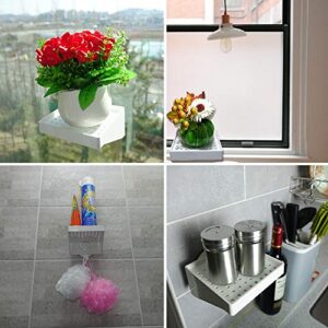 PUMP&FIX Multi-Purpose Suction Cup Hooks Shelf Tray Extender for Bathroom Shower Drinks Holder, Kitchen, Office Holder Shelves Organizer and Glass Window Sill Indoor Storage for Plant