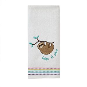 skl home by saturday knight ltd. sloth hand towel,white