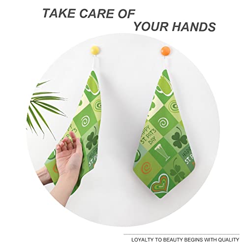 Lurnise Hand Towel Happy St.Patrick's Day Hand Towels Dish Towel Lanyard Design for Bathroom Kitchen Sports