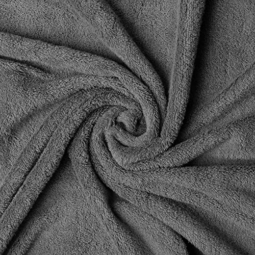 Melissa Linen, Bath Sheet, 100% Turkish Cotton Towel for Bathroom, Absorbent, Quick Dry, Durable and Soft Shower Towel, 35 in x 60 in Large, Spa and Hotel Quality, Dark Grey