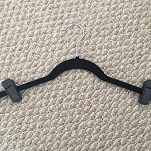 Black Plastic Hanger Clips Slim-line Set of Finger Clips Strong Pinch Grip Clips for Slim Line Hangers Fit Well on The Slim Velvet Hangers Set of 20