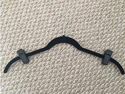 Black Plastic Hanger Clips Slim-line Set of Finger Clips Strong Pinch Grip Clips for Slim Line Hangers Fit Well on The Slim Velvet Hangers Set of 20