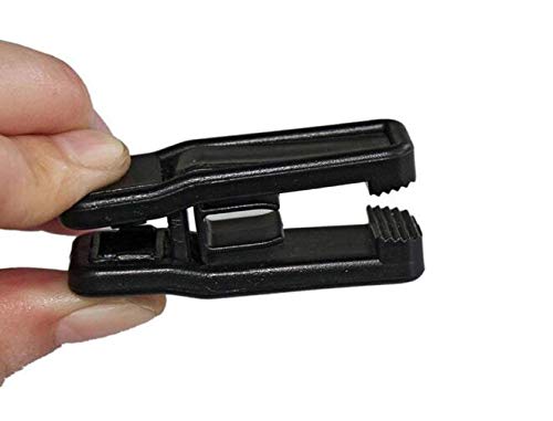 Black Plastic Hanger Clips Slim-line Set of Finger Clips Strong Pinch Grip Clips for Slim Line Hangers Fit Well on The Slim Velvet Hangers Set of 20