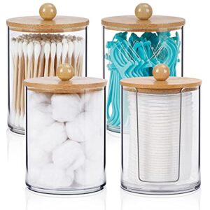 sghuo 4 pack 10oz qtip holder high bathroom organizer set