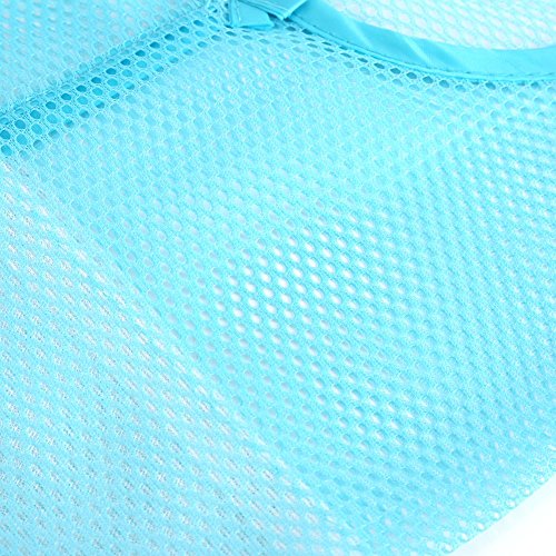 Hanging Storage Mesh Bags?With Hook Bathroom Storage Mesh Bag Hooks Shower Toiletry Bag Makeup Cosmetic Storage Bag Bath Shampoo Shower Organizer(Blue)