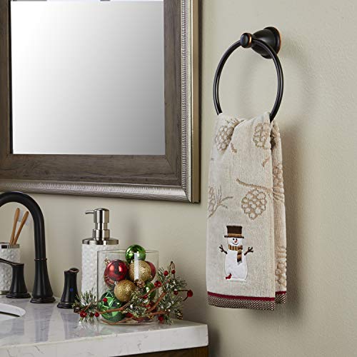 SKL Home Woodcut Snowman Hand Towel