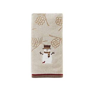 SKL Home Woodcut Snowman Hand Towel