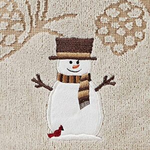 SKL Home Woodcut Snowman Hand Towel