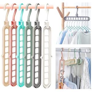 pack of 6 magic hangers wardrobe closet organizers storage,closet organizer space saving sturdy pink and blue plastic hangers for home college dorm room essentials for wardrobe