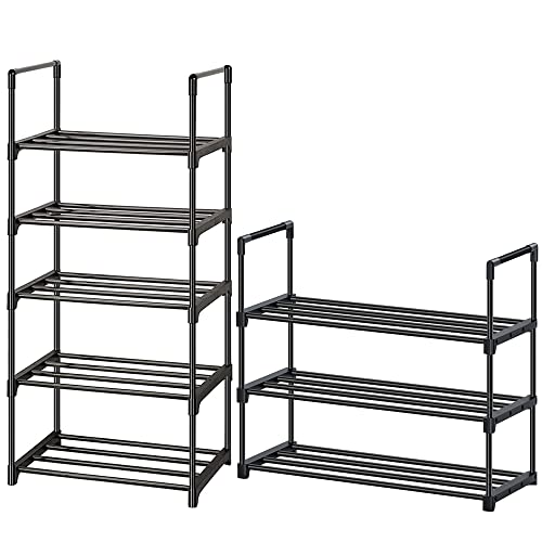 OYREL Shoe Rack, Sturdy Metal Shoe Rack Organizer,Narrow Shoe Rack,Shoe Racks for Closets,Shoes Rack,Shoe Stand,Shoe Shelf