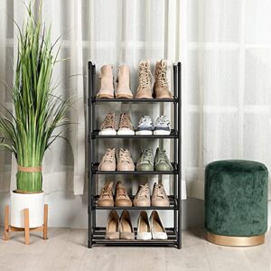 OYREL Shoe Rack, Sturdy Metal Shoe Rack Organizer,Narrow Shoe Rack,Shoe Racks for Closets,Shoes Rack,Shoe Stand,Shoe Shelf