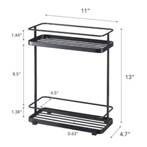 YAMAZAKI home 6791 Bath Rack-Bathroom Shower Storage Holder, Caddy Shelf Organizer, One Size, Black