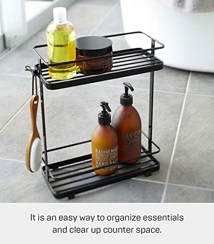 YAMAZAKI home 6791 Bath Rack-Bathroom Shower Storage Holder, Caddy Shelf Organizer, One Size, Black