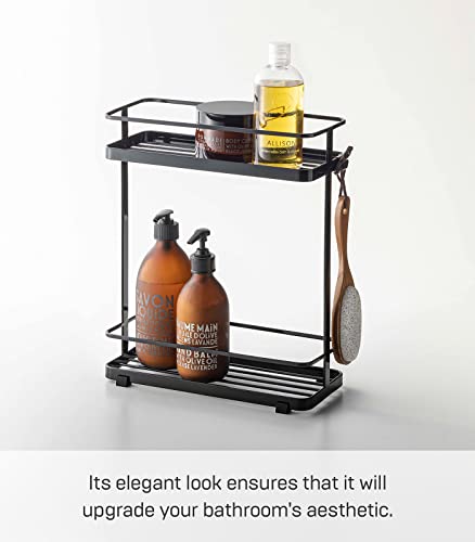 YAMAZAKI home 6791 Bath Rack-Bathroom Shower Storage Holder, Caddy Shelf Organizer, One Size, Black