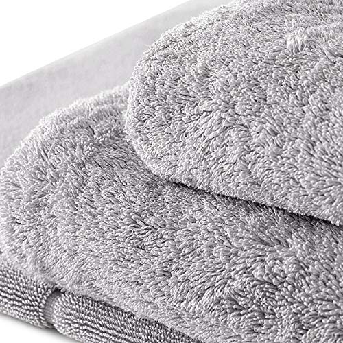 Lavish Touch Hand Towels | Soft, Highly Absorbent | Luxury, Spa Quality Hand Towels for Bathroom, Kitchen, Hotel, Gym | Aerocore100% Cotton Hand Towels600 GSM Pack of 6 | Steel