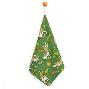 lurnise hand towel dog tree hand towels dish towel lanyard design for bathroom kitchen sports