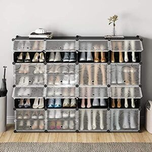 Stylish and Space-Saving Shoe Rack Organizer with Doors - Perfect for Organizing Your Shoes (72 Pairs), Easy to Assemble, Multi-Functional Shoe Storage Cabinet for Closet, Entryway, Garage, Stackable Design, Durable Metal Frame