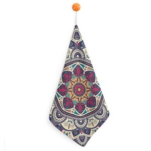 lurnise hand towel mandala hand towels dish towel lanyard design for bathroom kitchen sports