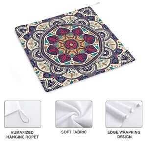 Lurnise Hand Towel Mandala Hand Towels Dish Towel Lanyard Design for Bathroom Kitchen Sports