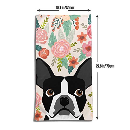 Dujiea Boston Terrier Dog Kitchen Dish Towel Soft Highly Absorbent Hand Towel Home Decorative Multipurpose for Bathroom Hotel Gym and Spa 15 X 27 Inches