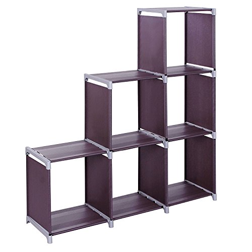 Ochine Cube Storage 6 Cube Closet Organizer Shelves Storage Cube Organizer Bookshelf DIY Closet Organizer Storage Cabinet Shelving Bins Bookcase for Home Bedroom Living Room Office (Ship from USA)