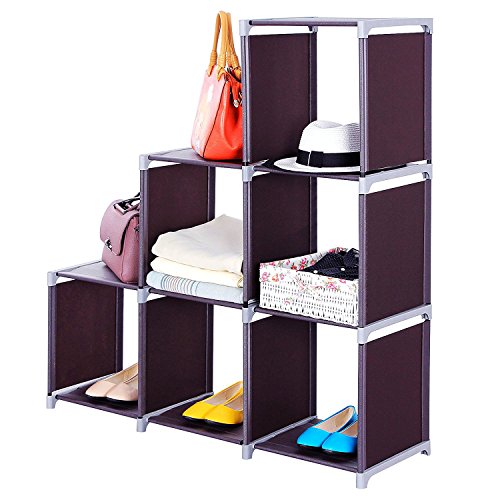 Ochine Cube Storage 6 Cube Closet Organizer Shelves Storage Cube Organizer Bookshelf DIY Closet Organizer Storage Cabinet Shelving Bins Bookcase for Home Bedroom Living Room Office (Ship from USA)