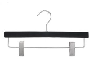 nahanco 20814rc wooden pant/skirt hanger, 14", rubberized black coating (pack of 100)