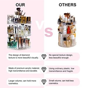 DreamGenius Makeup Organizer, 360 Degree Rotating Perfume Organizer, Adjustable Makeup organizers and storage with 8 Layers, Fits Makeup Brushes Lipsticks and Jewelry, Clear Acrylic