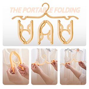 12 Pcs Travel Hangers,Portable Folding Clothes Hangers ，Clothes Drying Rack for Home and Travel （3 Color）